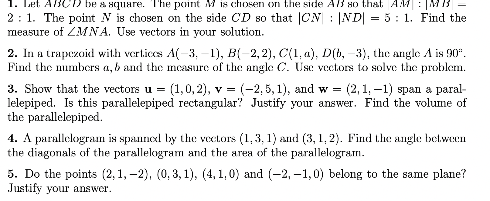 Solved 1. Let ABCD be a square. The point M is chosen on the | Chegg.com