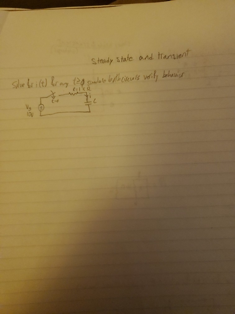 Solved Steady state and Transient circuit method Values | Chegg.com