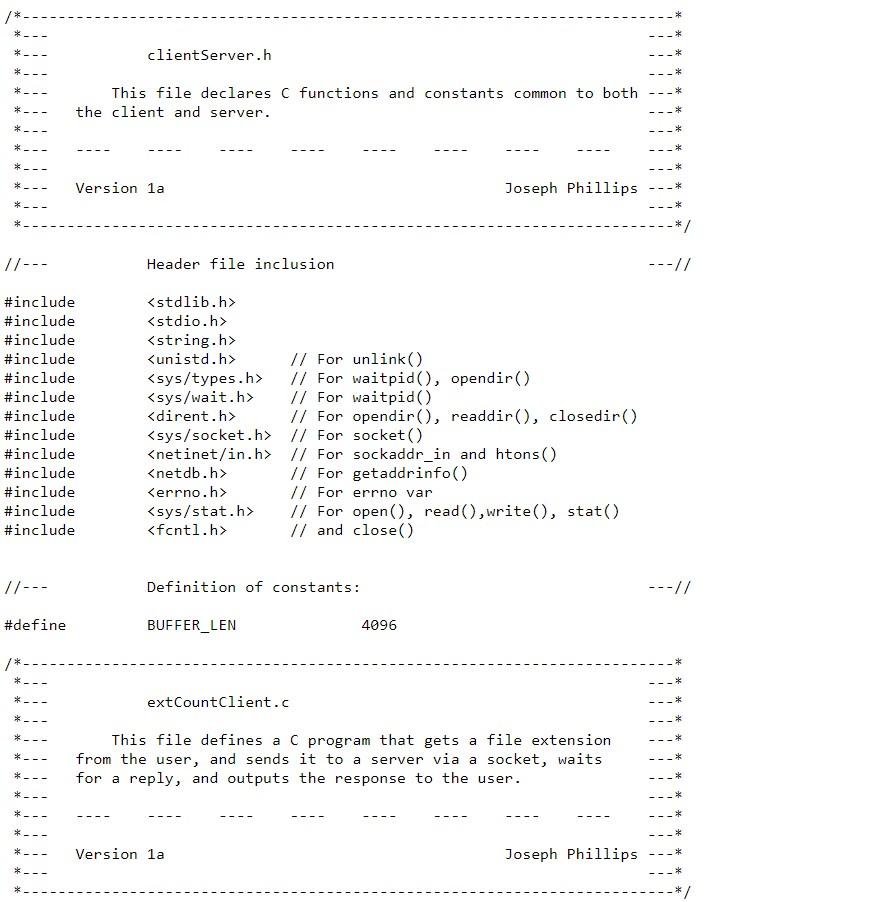 Solved // Compile with: // $ gcc extCountClient.c -o | Chegg.com