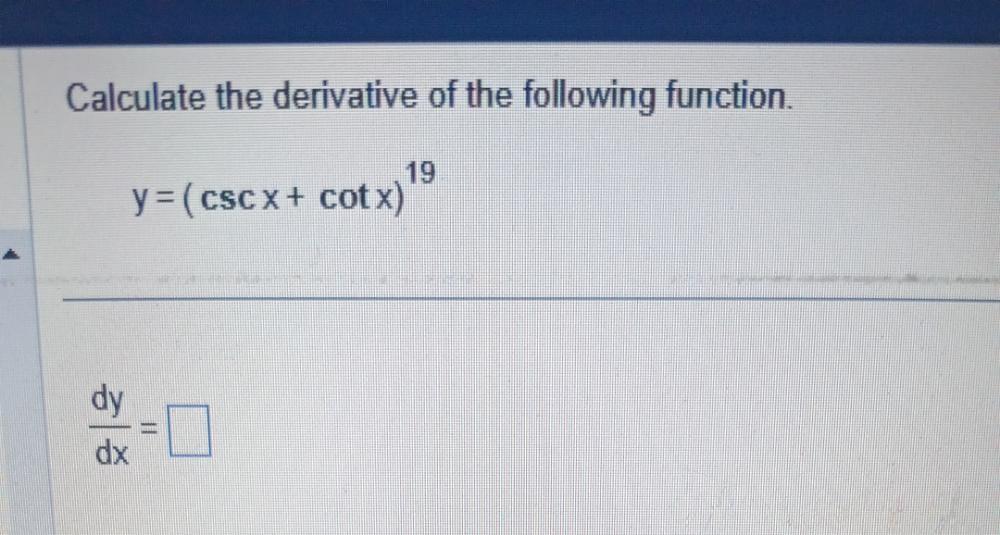 Solved Find dxdy for y=(7x−3)7−4 dxdy=Calculate the | Chegg.com