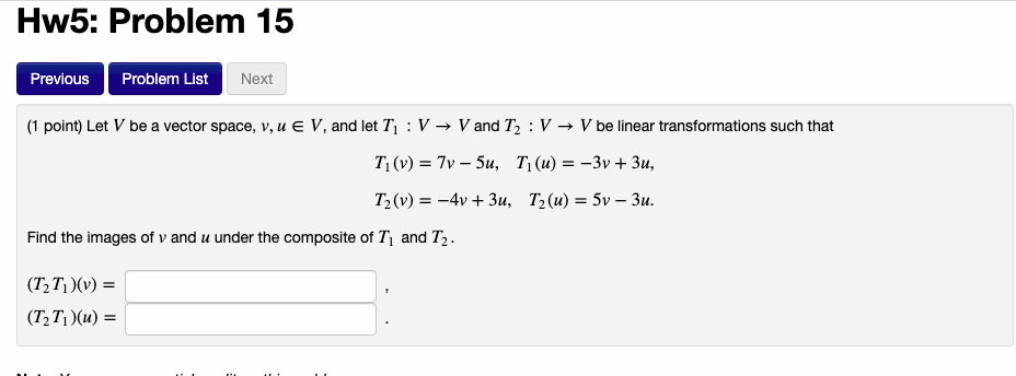 Solved Hw5: Problem 15 Previous Problem List Next (1 point) | Chegg.com