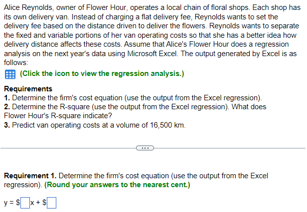 Solved Alice Reynolds, owner of Flower Hour, operates a | Chegg.com