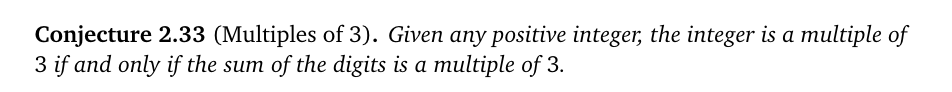 Solved Conjecture 2.33 (Multiples of 3). Given any positive | Chegg.com