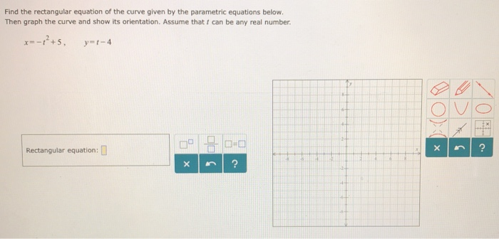 Solved Find the rectangular equation of the curve given by | Chegg.com