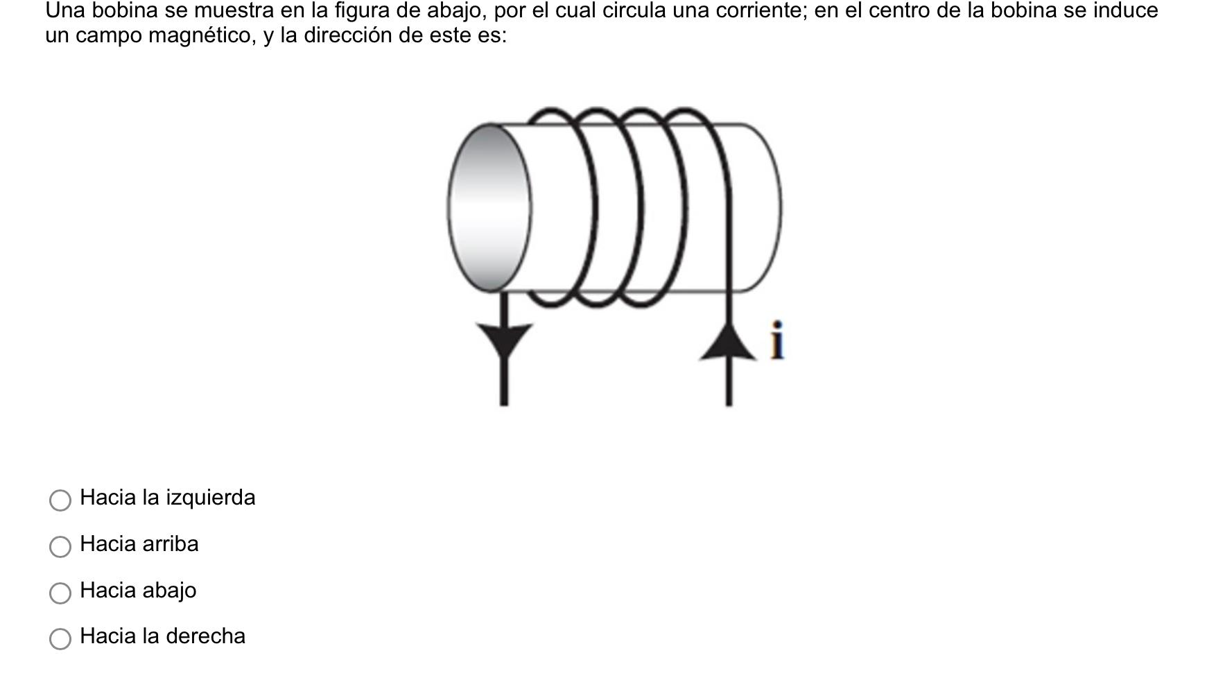 Solved Una bobina se muestra en la figura de abajo, por el | Chegg.com
