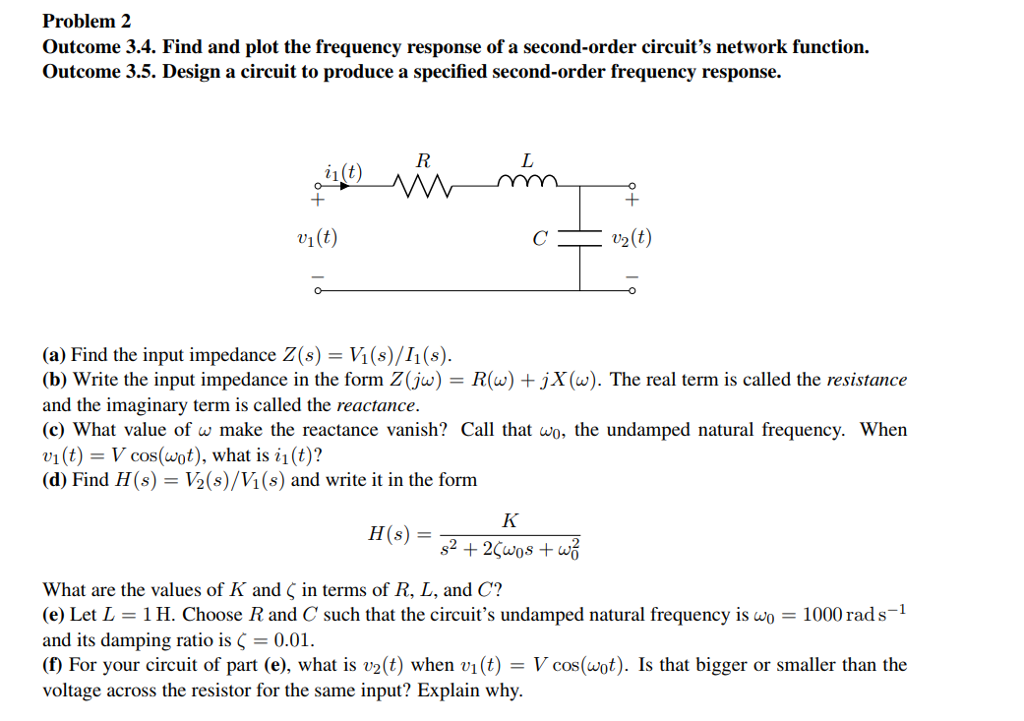 Solved Problem 2 Outcome 3.4. Find and plot the frequency | Chegg.com