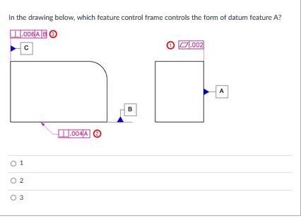 Solved In the drawing below, which feature control frame | Chegg.com