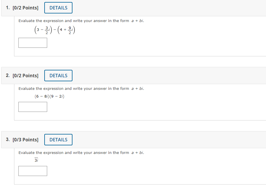 Solved Evaluate the expression and write your answer in the | Chegg.com