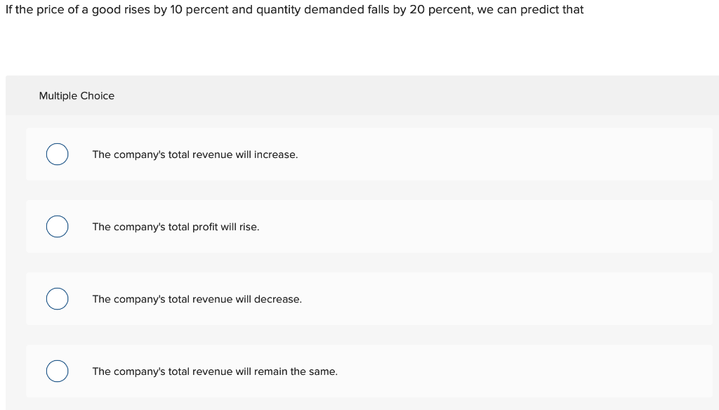 Solved If the price of a good rises by 10 percent and | Chegg.com