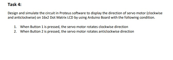 Answered Task 4 Design And Simulate The Circuit In Proteu 