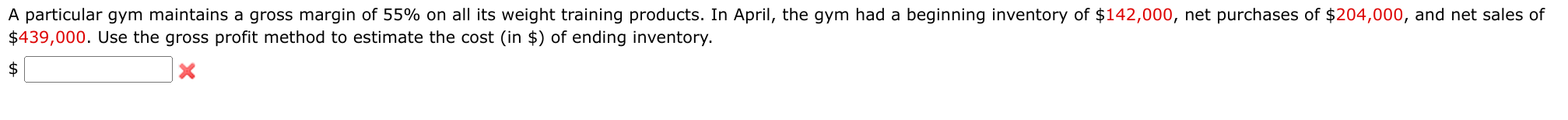Solved A particular gym maintains a gross margin of 55% on | Chegg.com