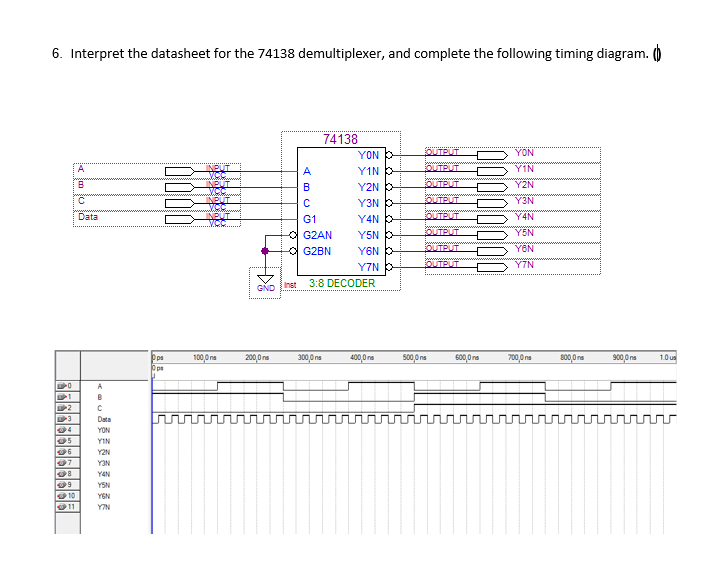Solved 6. Interpret the datasheet for the 74138 | Chegg.com
