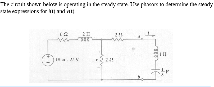 Solved The circuit shown below is operating in the steady | Chegg.com