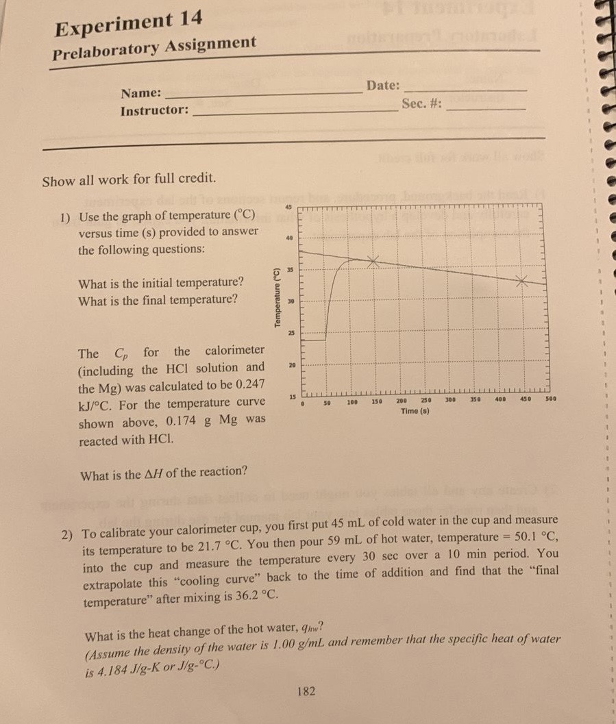 Solved Name: Date: Instructor: Sec. \#: how all work for | Chegg.com