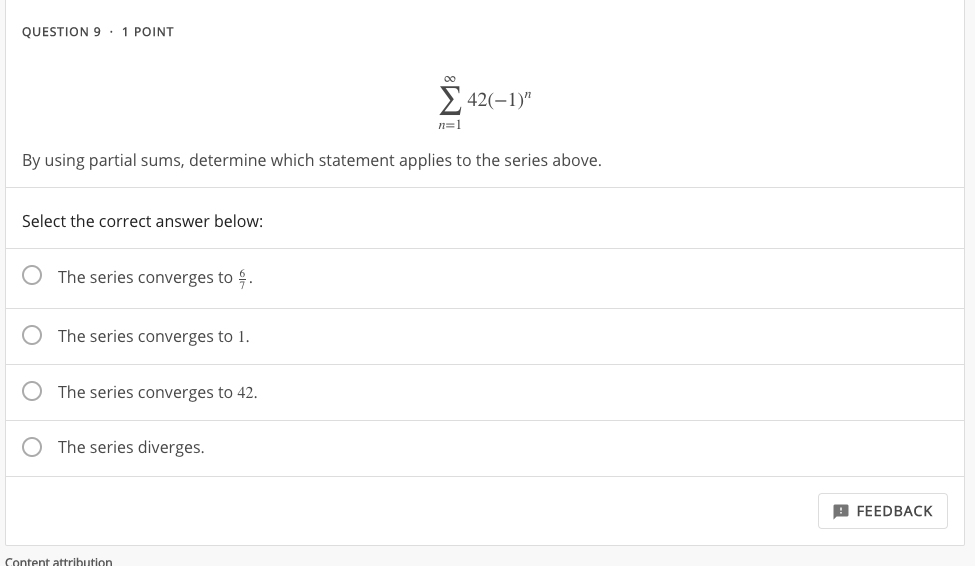 Solved By using partial sums, determine which statement | Chegg.com