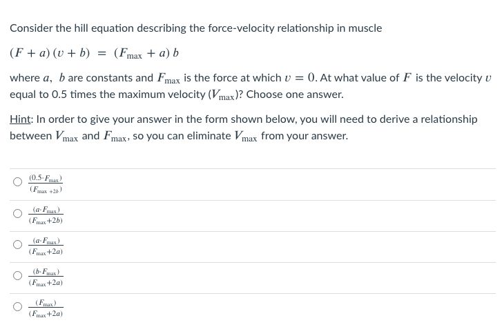 Solved Consider the hill equation describing the | Chegg.com