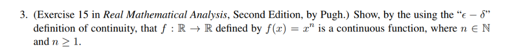 Solved 3. (Exercise 15 in Real Mathematical Analysis, Second | Chegg.com