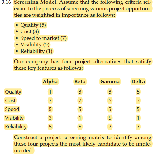 Solved 3.16 Screening Model. Assume that the following | Chegg.com