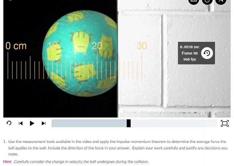 Solved A 283 gram inflatable rubber ball tossed against a | Chegg.com