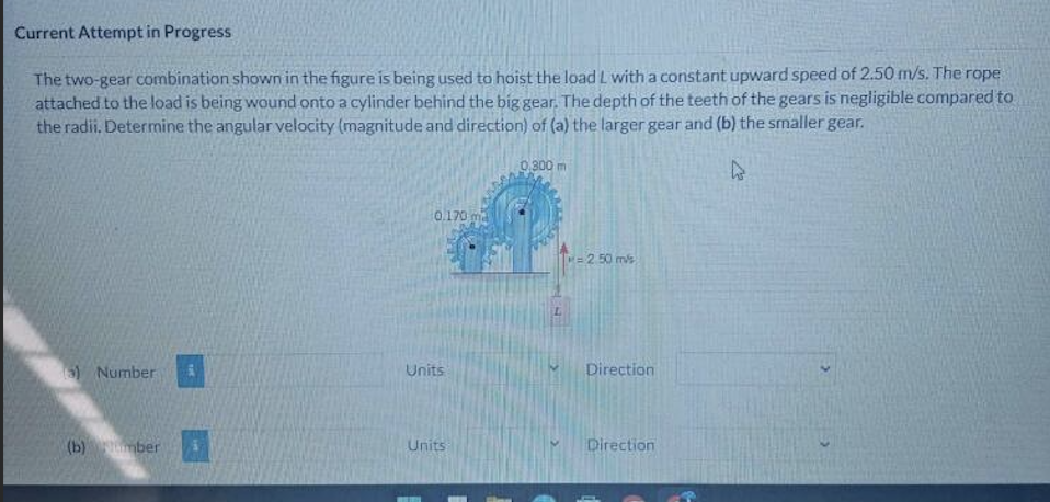 Solved The two-gear combination shown in the figure is being | Chegg.com