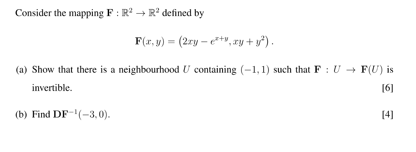 Solved Consider the mapping F:R2→R2 defined by | Chegg.com