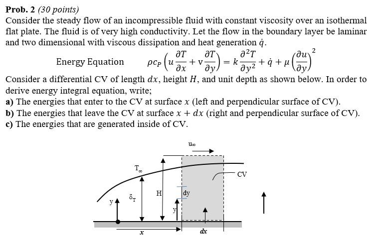 Solved Consider the steady flow of an incompressible fluid | Chegg.com