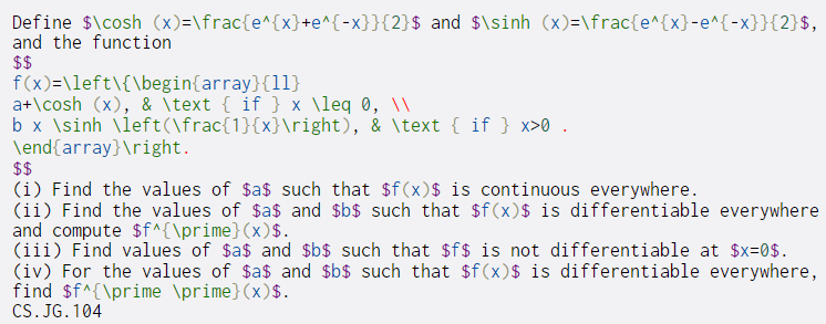 Solved Define $\cosh (x)=\frac{e^{x}+e^{-x}}{2}$ and $\sinh | Chegg.com