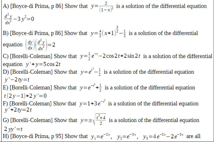 A) [Boyce-di Prima, p 86] Show that y=(1−x)22 is a | Chegg.com