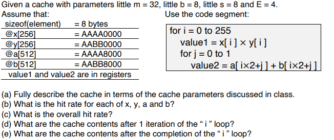 Solved This is cache memory question.Before i show you this | Chegg.com