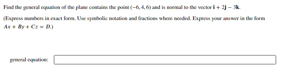 Solved Find the general equation of the plane contains the | Chegg.com