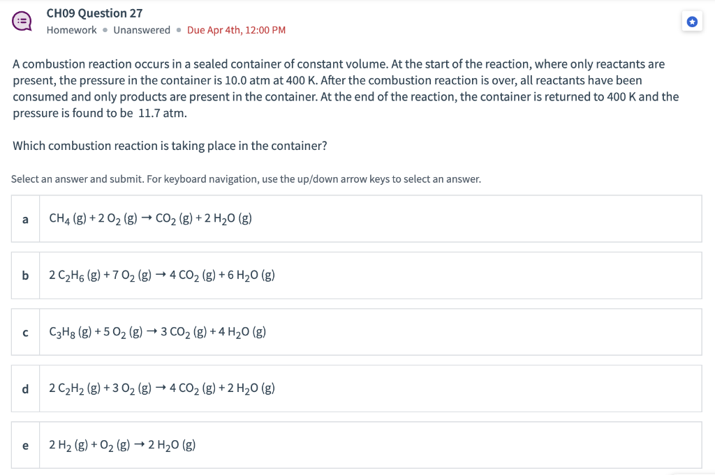 Solved Homework - Unanswered - Due Apr 4th, 12:00 PM A | Chegg.com