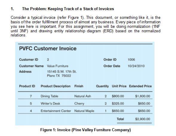 1. The Problem: Keeping Track of a Stack of Invoices | Chegg.com