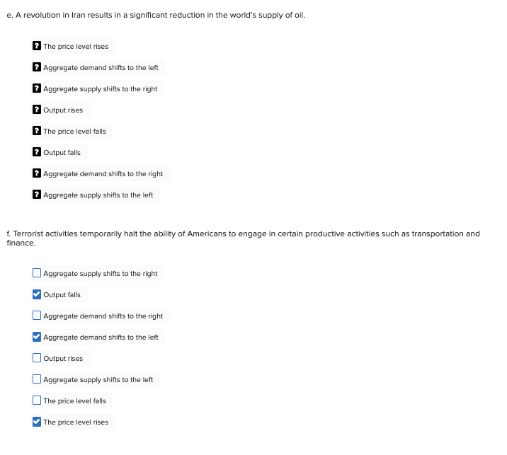 Solved For each of the following situations, use the AD/AS | Chegg.com
