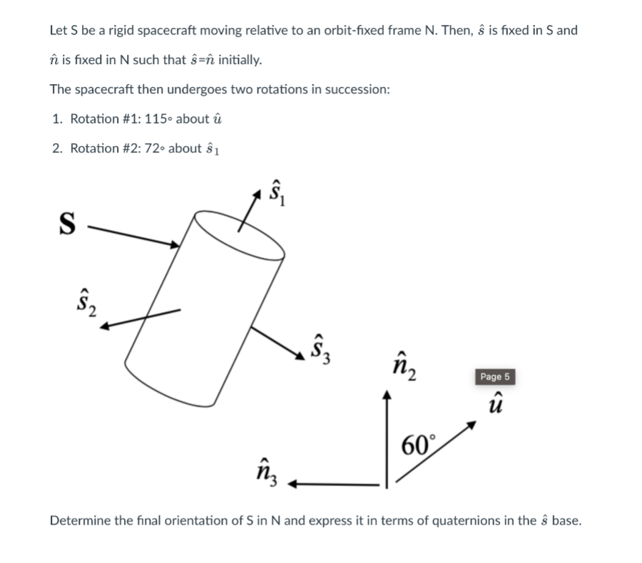 Let S be a rigid spacecraft moving relative to an | Chegg.com