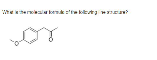 Solved What is the molecular formula of the following line | Chegg.com