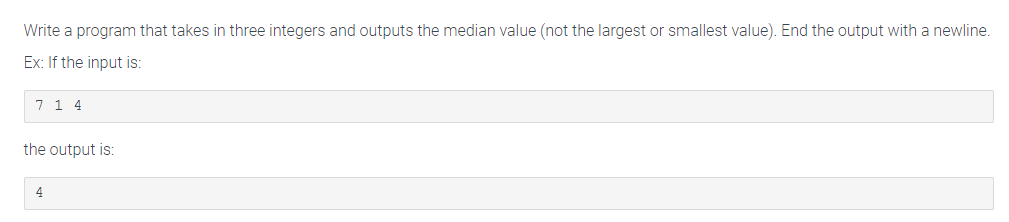 Solved Write a program that takes in three integers and | Chegg.com