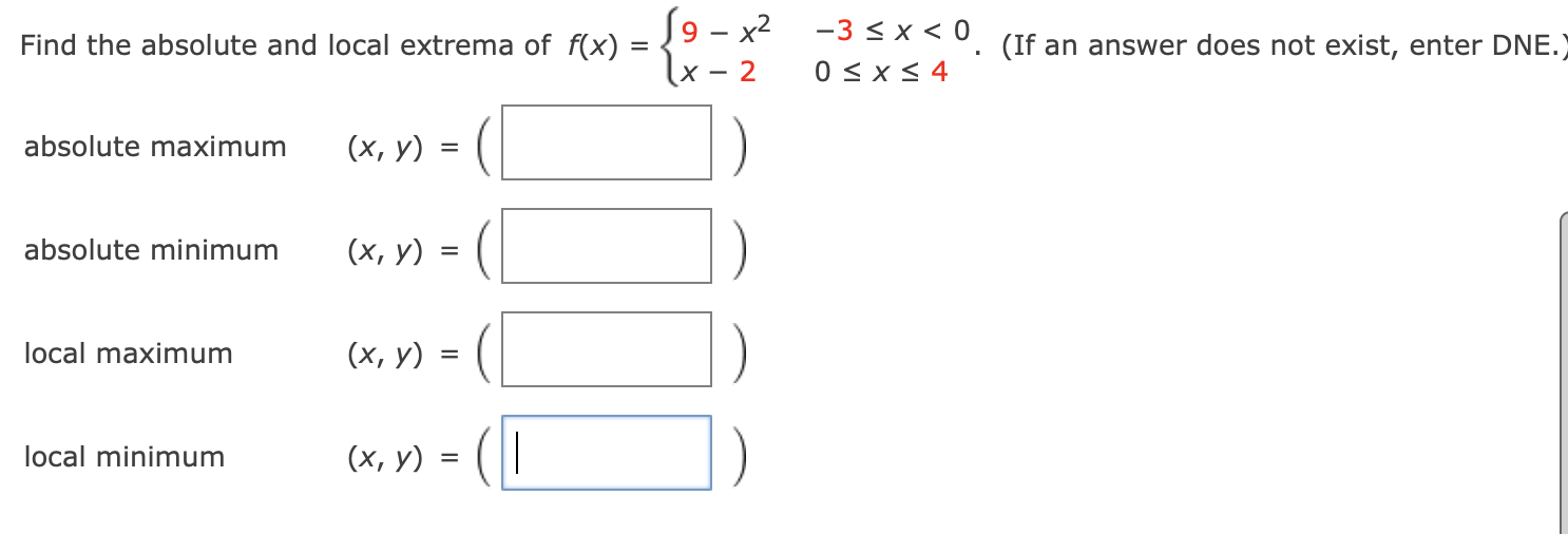 Solved Find the absolute and local extrema of | Chegg.com