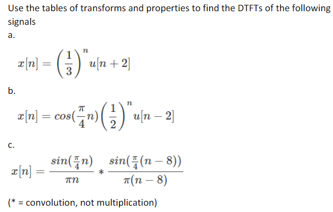 Solved Use the tables of transforms and properties to find | Chegg.com