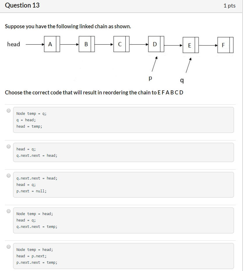 Solved Question 14 1 pts Suppose you have two linked chains | Chegg.com