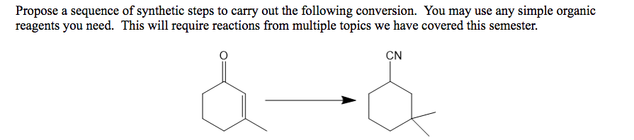 Solved Propose a sequence of synthetic steps to carry out | Chegg.com