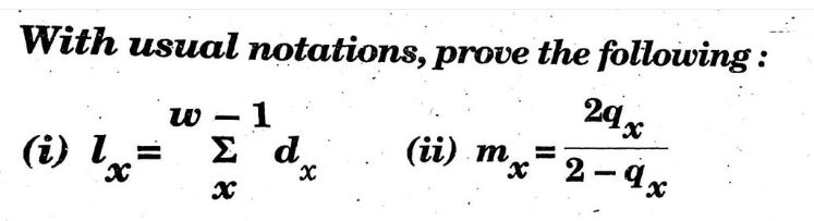 Solved With usual notations, prove the following : (i) \\( | Chegg.com