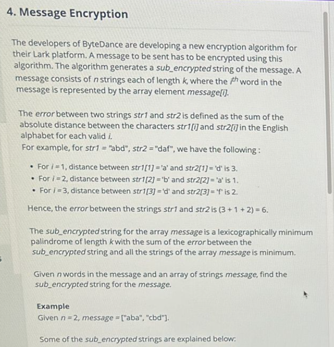 Solved Hence, the sub_encypted string will be "aba". | Chegg.com