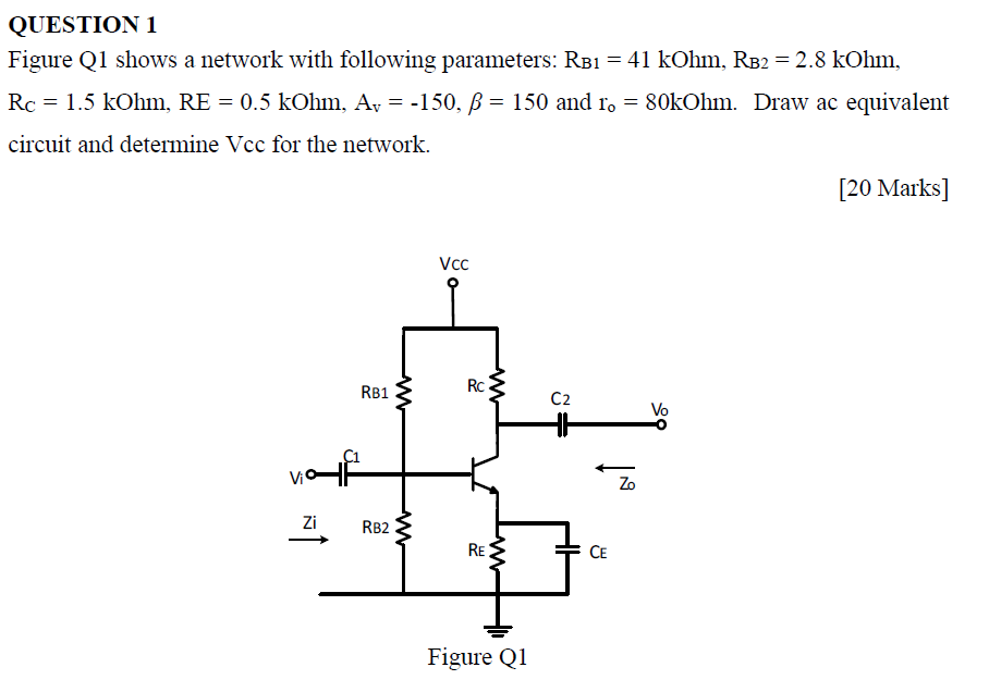 Solved QUESTION 1 Figure Q1 shows a network with following | Chegg.com