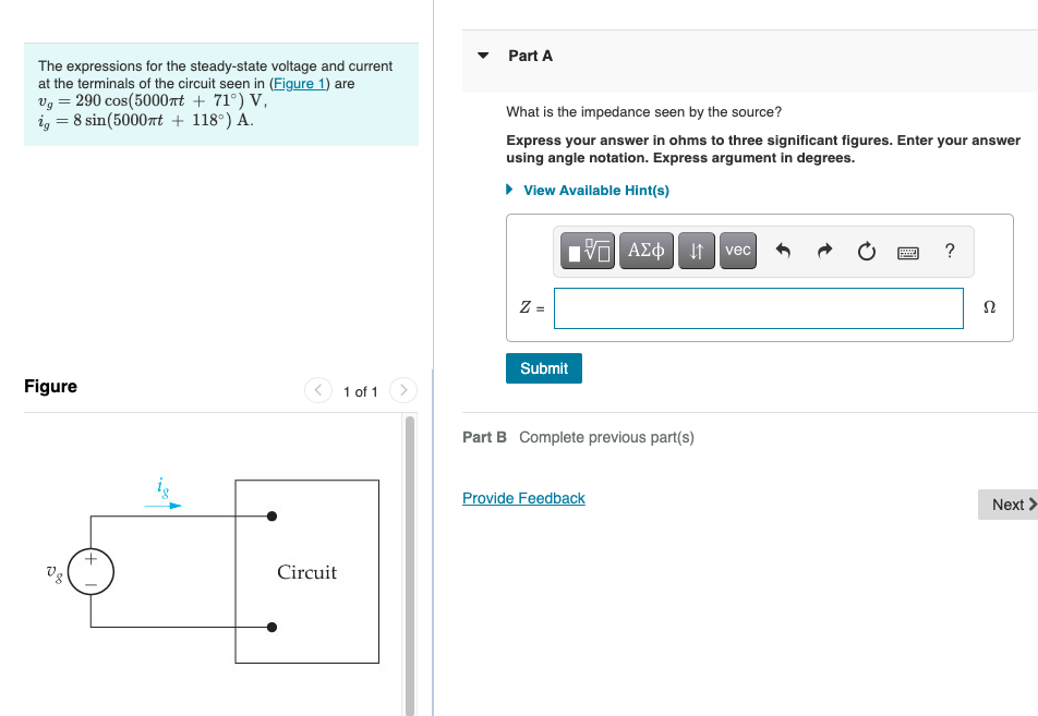 Solved The Expressions For The Steady State Voltage And