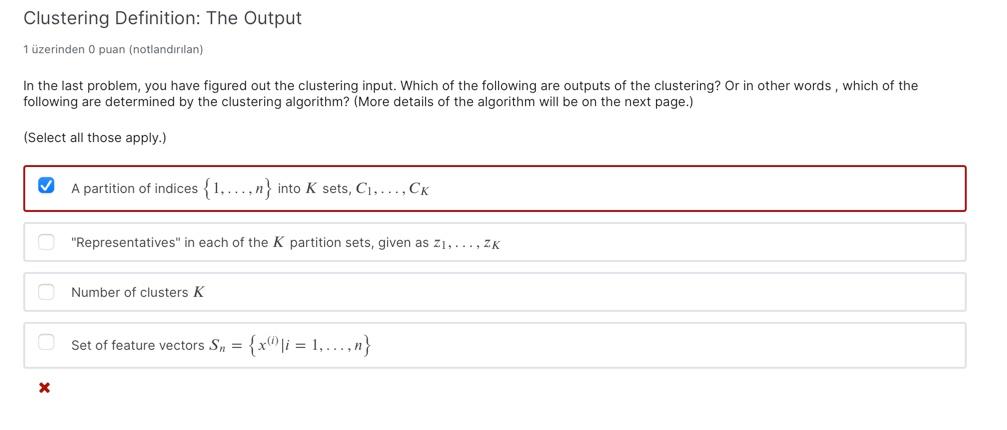 Solved Clustering Definition: The Output 1 üzerinden 0 puan | Chegg.com