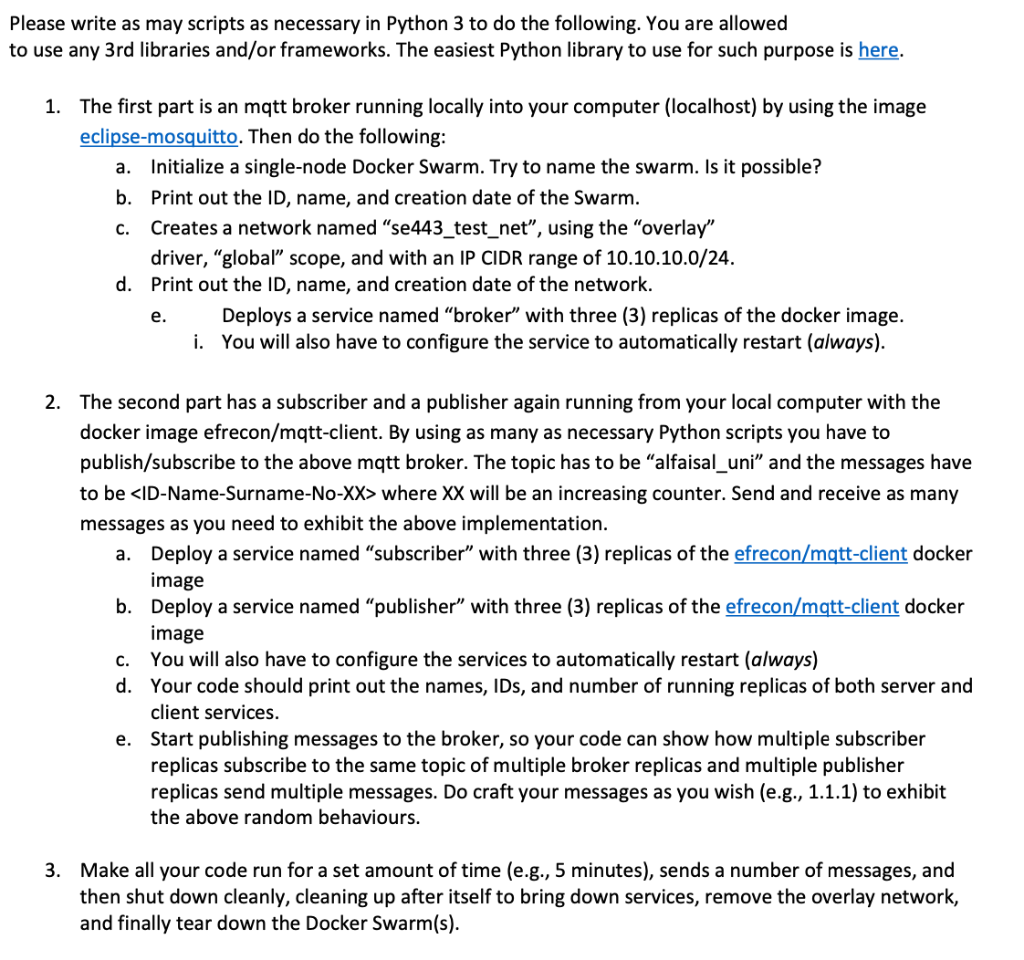 Solved lease write as may scripts as necessary in Python 3 | Chegg.com