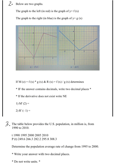 Solved 2. Below are two graphs The graph to the left (in | Chegg.com