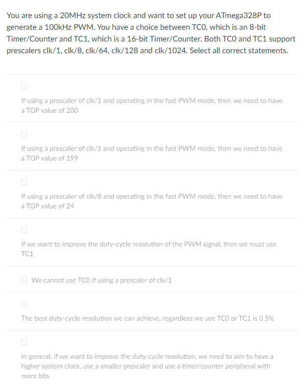 You are using a 20MHz system clock and want to set up | Chegg.com