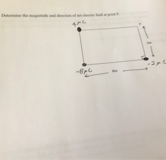 Solved Determine the magnitude and direction of net electric | Chegg.com
