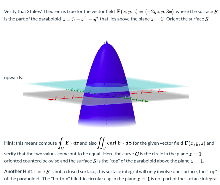 Solved Verify that Stokes' Theorem is true for the vector | Chegg.com